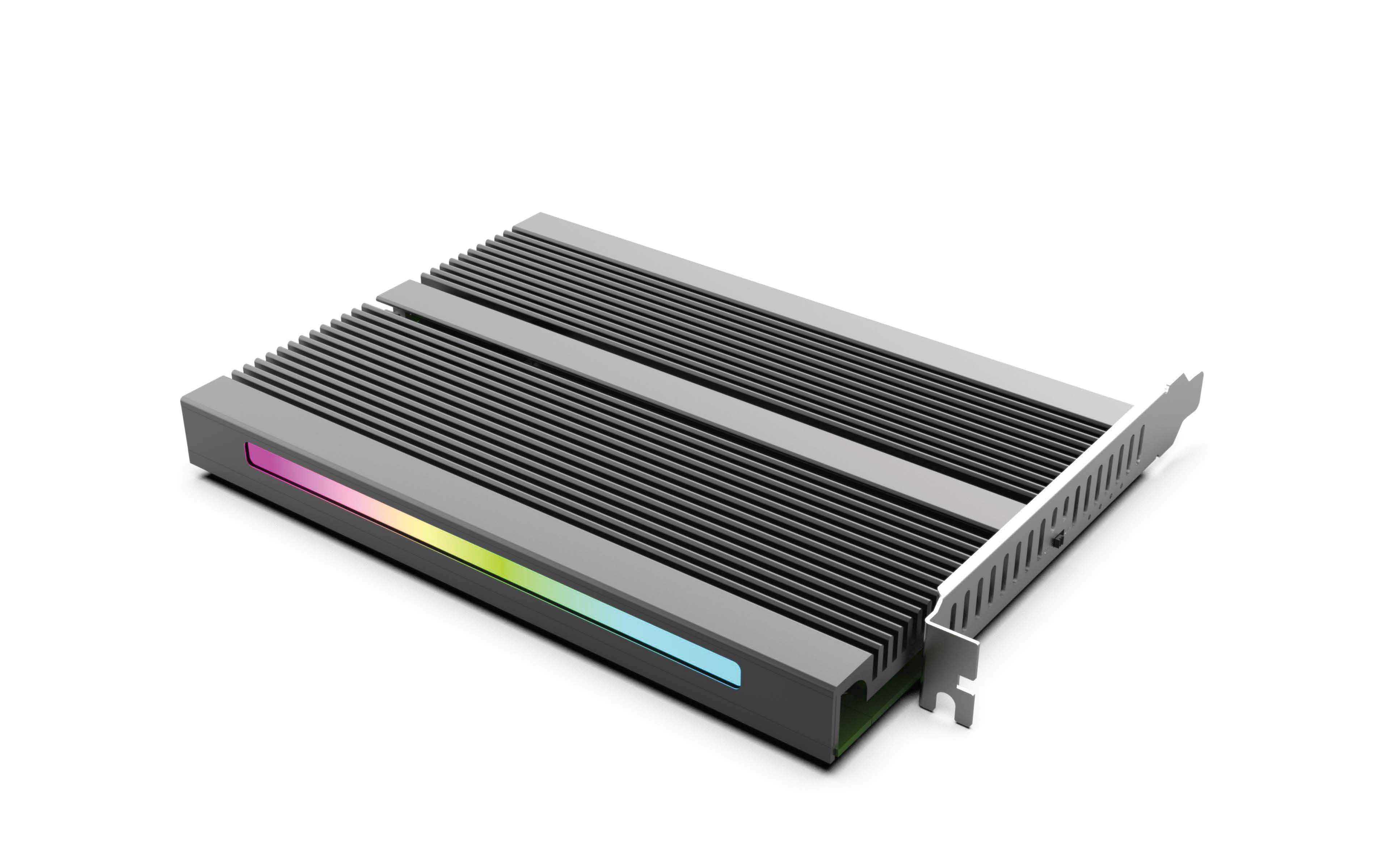 RGB 4 Bay M.2 NVMe SSD PCIex16 Add-on Card