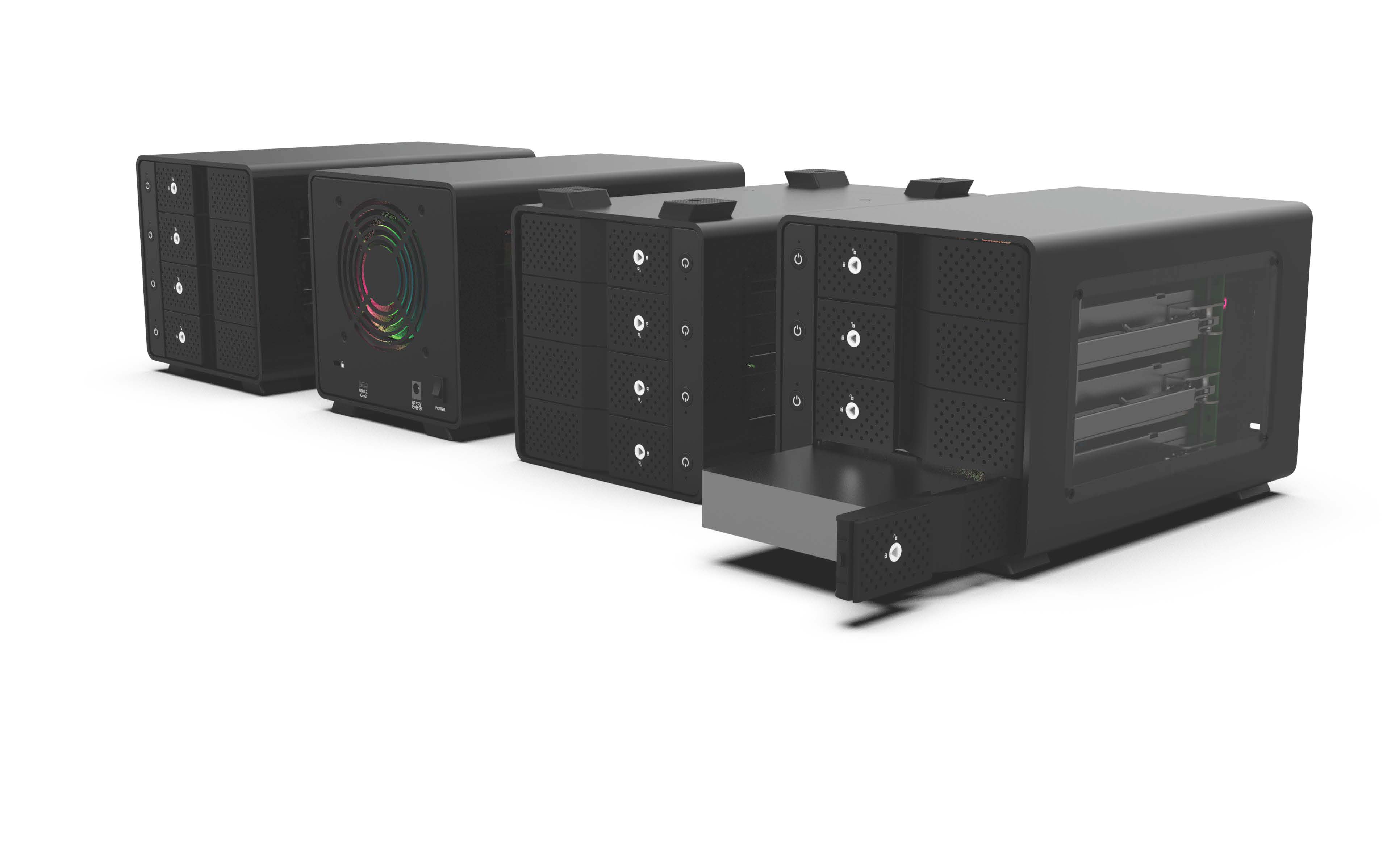 RGB 4 Bay 3.5" SATA HDD Enclosure