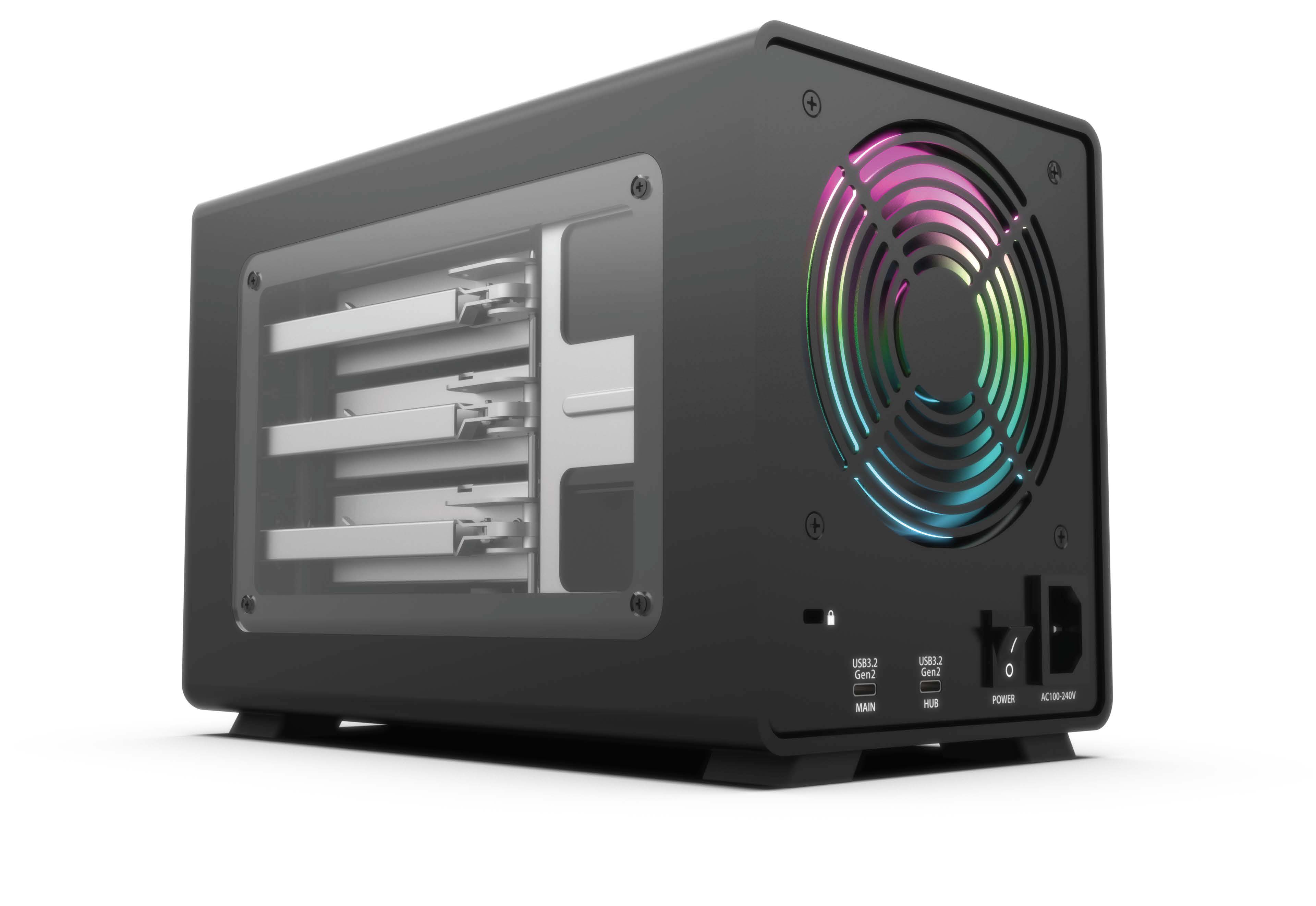 RGB 5 Bay 3.5" SATA HDD Enclosure-HUB